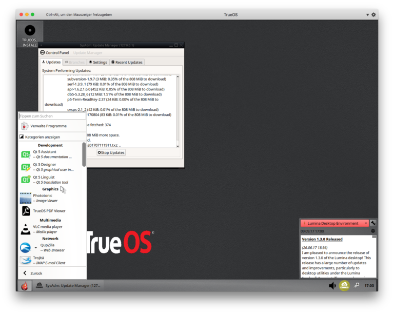 TrueOS mit Lumina Desktop ausprobiert | Curius
