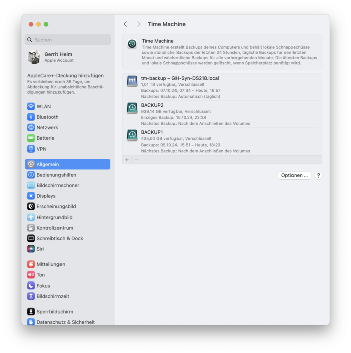 macOS Time Machine Backup auf Synology NAS | Curius